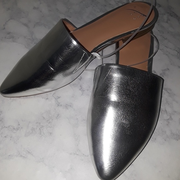 Target | Shoes | New Ande A W Y Metallic Silver Mules Sz 6 | Poshmark